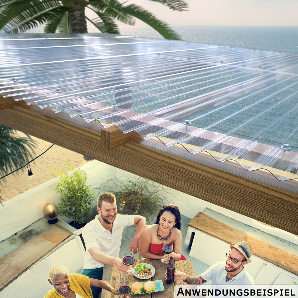 PC Wellplatte Sinus 76/18 Klar 2000 x 900 x 0,65 mm | Sonderpreis Baumarkt